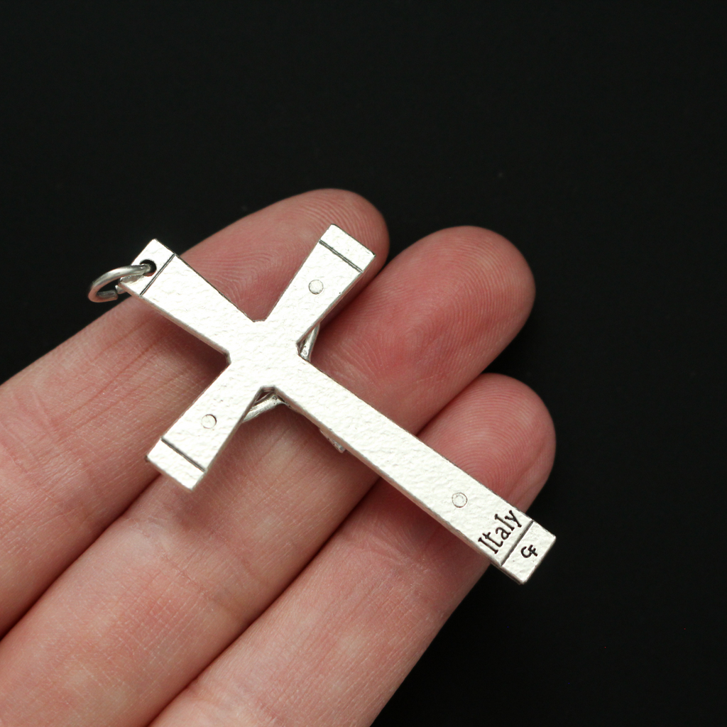 Textured Crucifix Cross with Angels on Each End 2" Long – Small Devotions