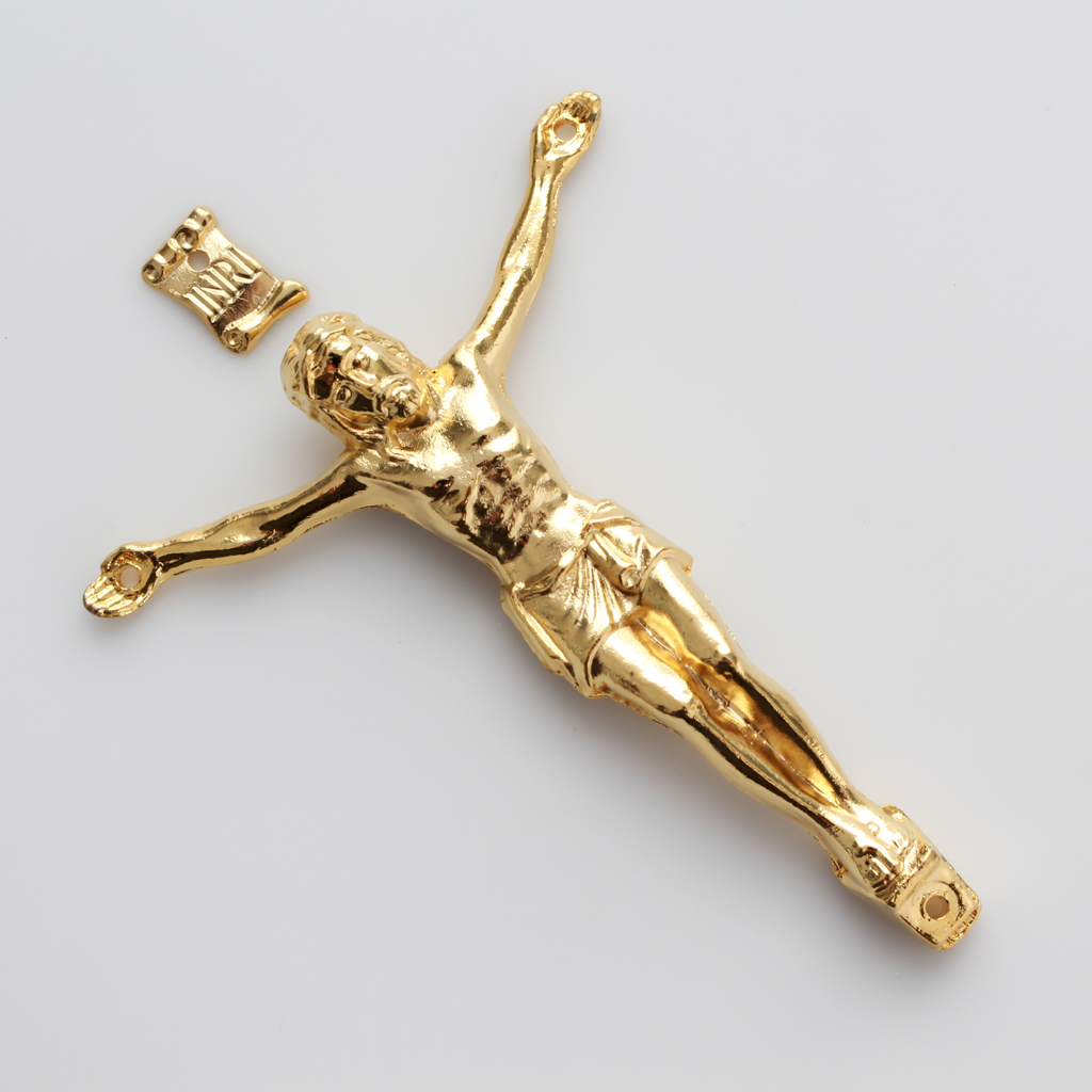 Gold Plated Corpus for Crucifix - Body of Christ 2-7/8" long w/ pre di ...