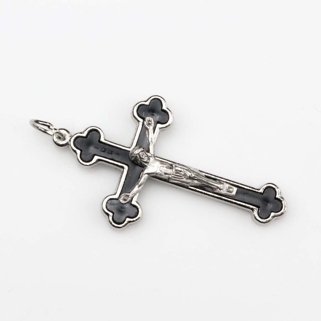 Pectoral Crucifix Cross with Black Inlay | Small Devotions Supply