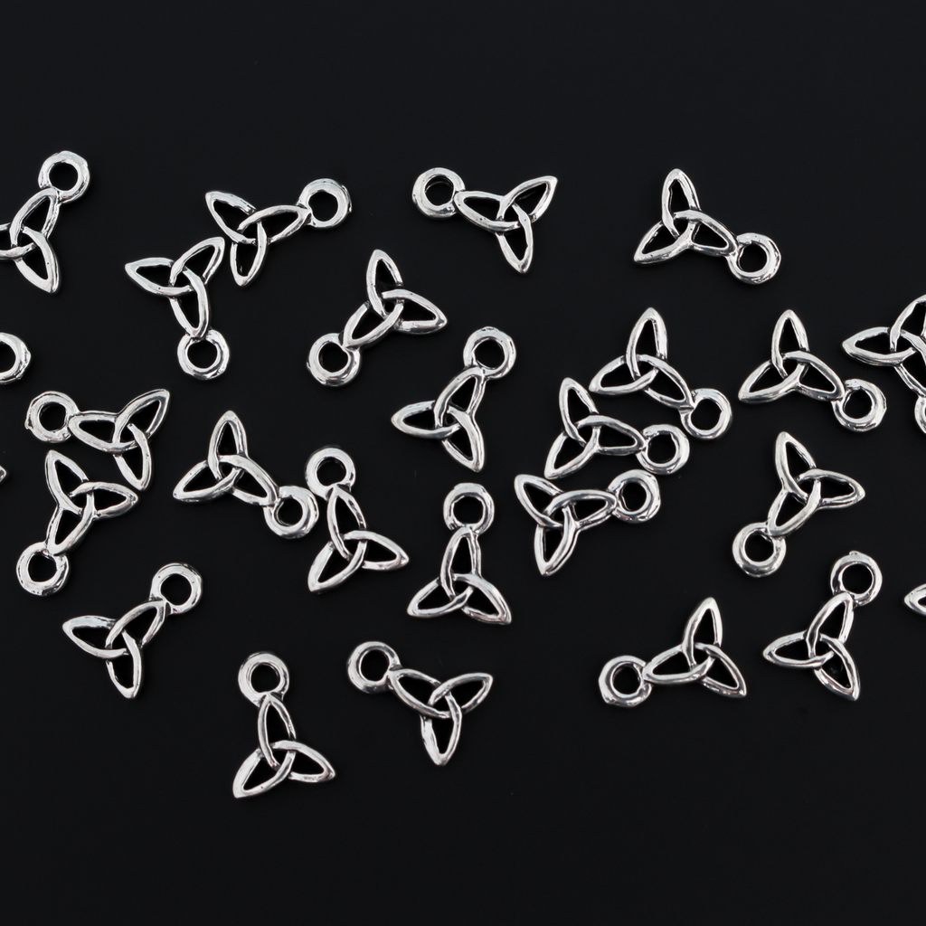 Tiny Celtic Trinity Knot Charms, 10x8mm in Antique Silver - Symbol of ...