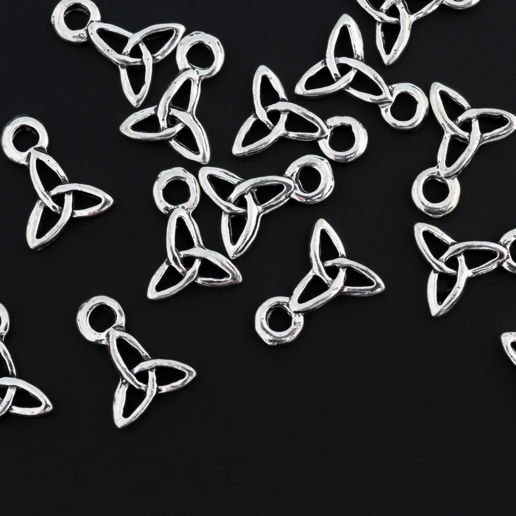 Tiny Celtic Trinity Knot Charms, 10x8mm in Antique Silver - Symbol of ...
